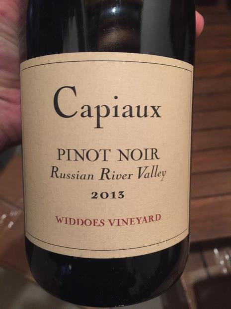 2013 Capiaux Cellars Pinot Noir Widdoes Vineyard, USA, California ...