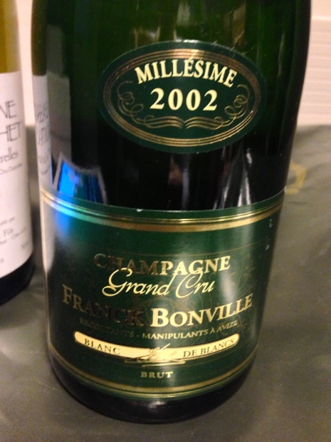 2002 Franck Bonville Champagne Grand Cru Blanc de Blancs Brut Millésimé ...