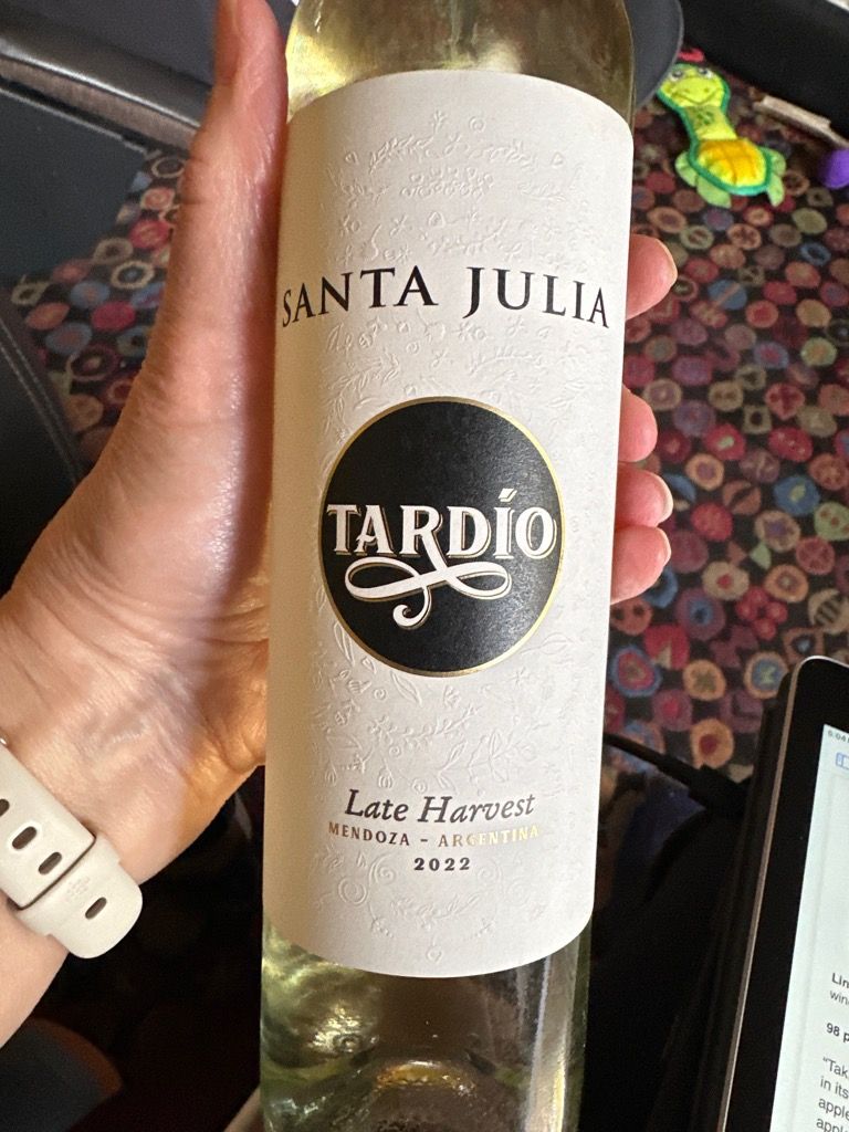 2022 Santa Julia Torrontés Late Harvest Torrontes 'Tardio', Argentina ...