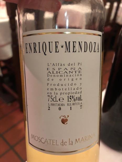 2021 Enrique Mendoza Alicante Moscatel de la Marina, Spain, Valencia ...