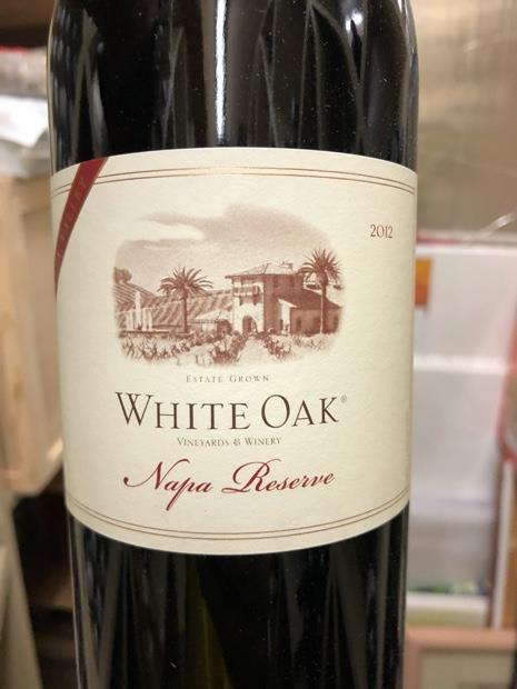 2012 White Oak Vineyards & Winery Reserve, USA, California, Napa Valley ...