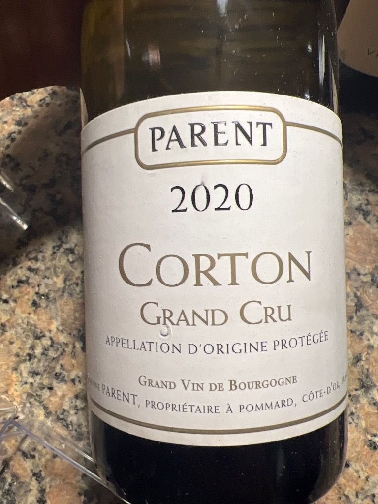 2020 Domaine Parent Corton Blanc, France, Burgundy, Côte de Beaune ...