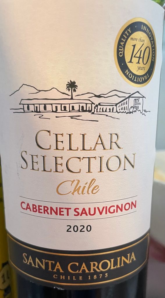 2020 Santa Carolina Cabernet Sauvignon Cellar Selection, Chile, Maipo ...