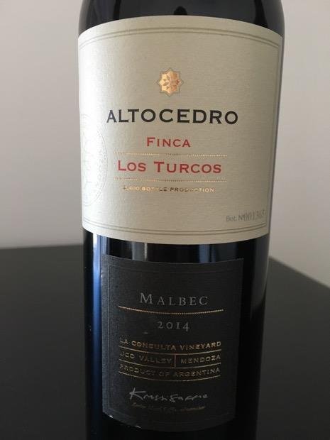 2013 Altocedro Malbec Los Turcos, Argentina, Mendoza, Valle de Uco, La ...