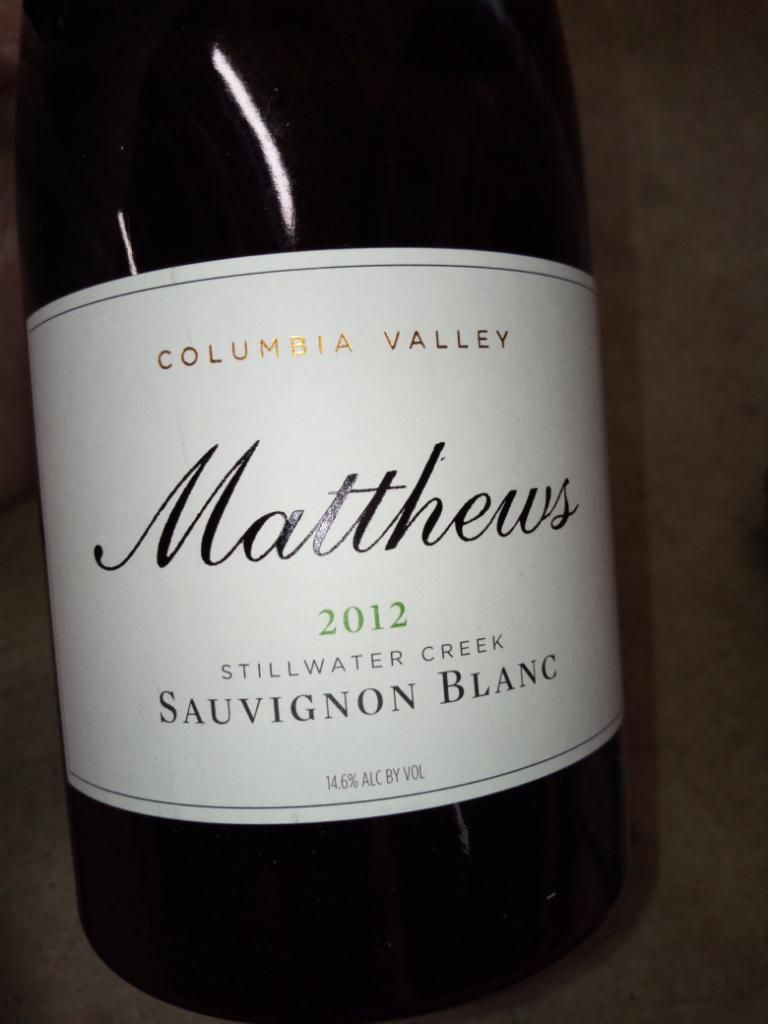 2012 Matthews Sauvignon Blanc Stillwater Creek Vineyard, USA ...