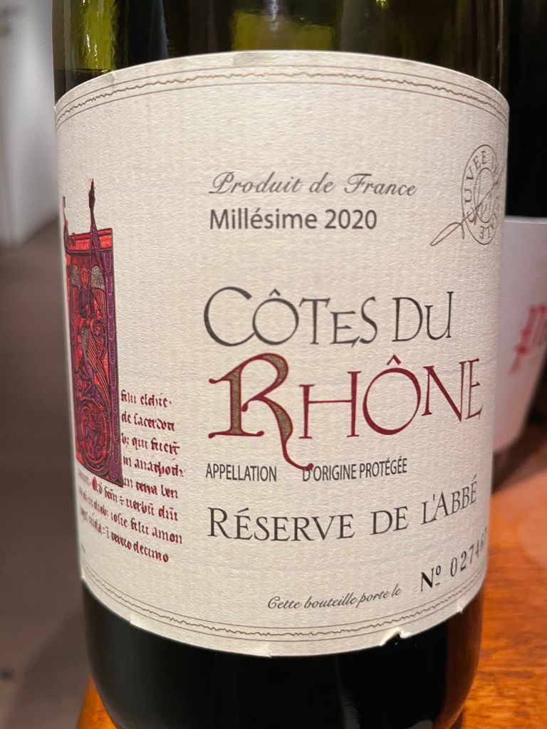 2020 Les Vignobles Foncalieu Côtes du Rhône Réserve de l'Abbé, France ...