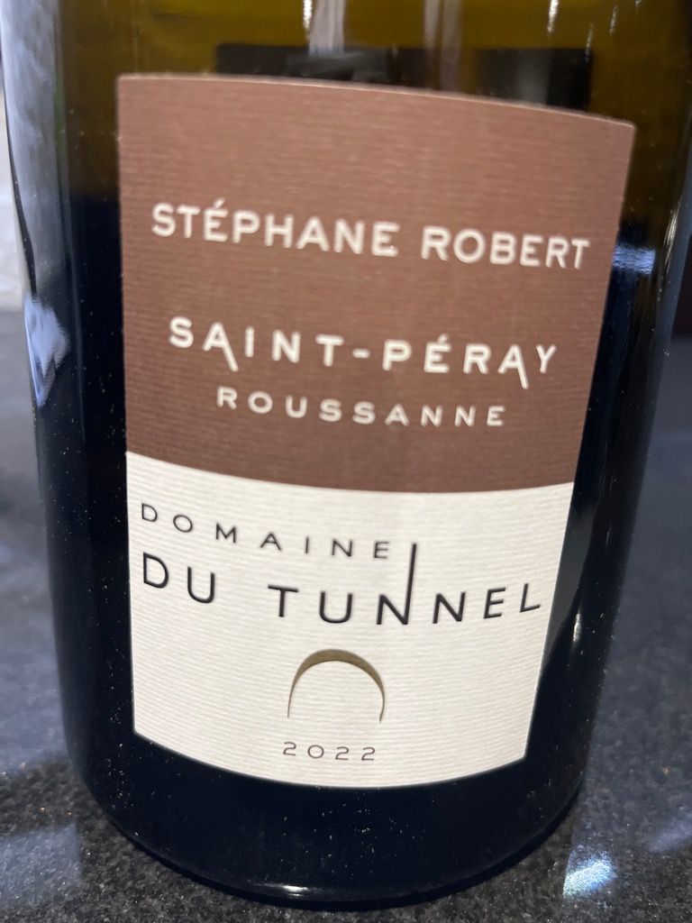 2022 Domaine du Tunnel (Stéphane Robert) St. Péray Cuvée Roussanne ...