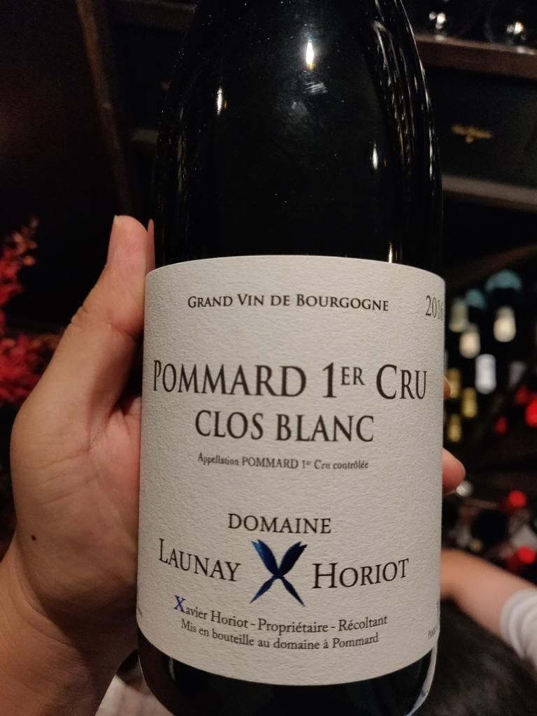 2017 Domaine Launay-Horiot Pommard 1er Cru Clos Blanc, France, Burgundy ...
