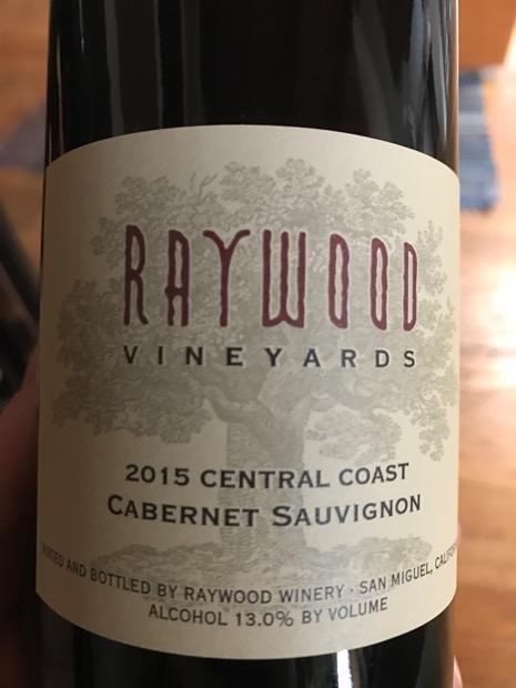 2015 Raywood Vineyards Cabernet Sauvignon, USA, California, Central ...