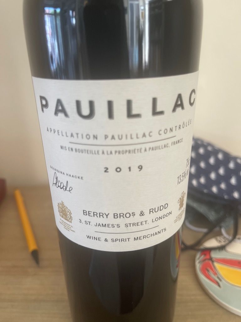 2021 Berry Bros. & Rudd Pauillac Berrys' Own Selection Pauillac, France, Bordeaux, Médoc ...