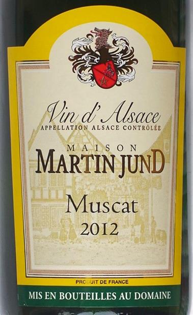 2012 Maison Martin Jund Muscat, France, Alsace - CellarTracker