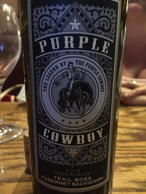 2015 Purple Cowboy Cabernet Sauvignon Trail Boss, USA, California ...