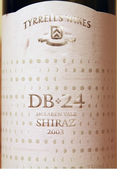 2003 Tyrrell's Shiraz DB 24, Australia, South Australia, Fleurieu ...