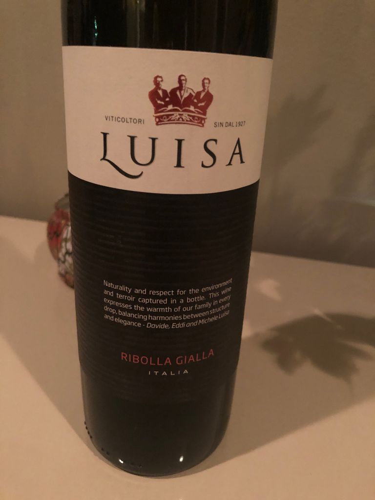 2018 Tenuta Luisa Ribolla Gialla Venezia Giulia IGT, Italy, Friuli ...