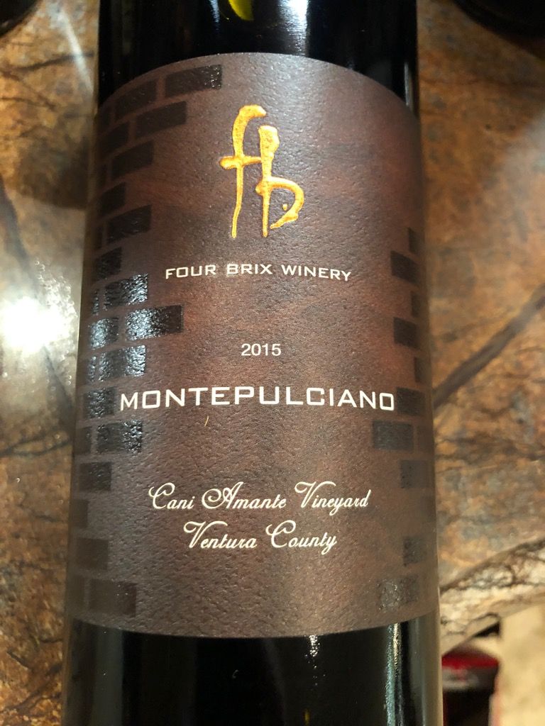 2016 Four Brix Montepulciano Cani Amante Vineyard, USA, California ...