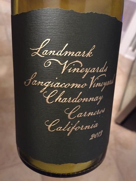 2013 Landmark Chardonnay Sangiacomo Vineyards, USA, California, Napa ...