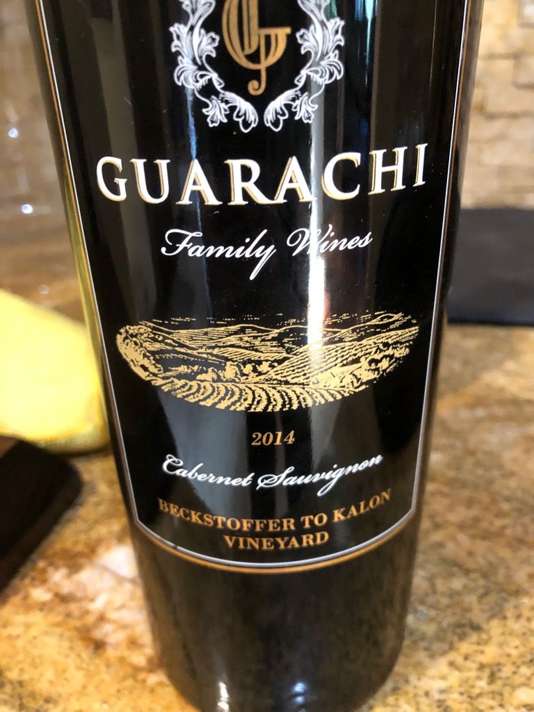 2014 Guarachi Cabernet Sauvignon Heritage Single Vineyard Beckstoffer ...