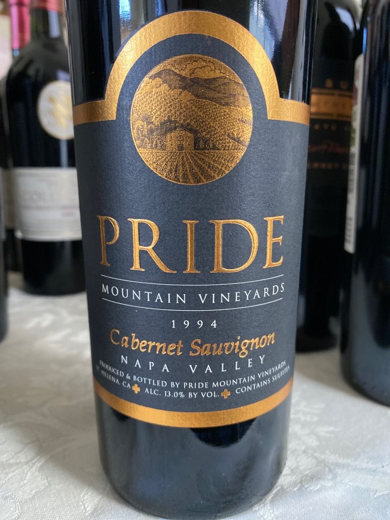 1994 Pride Mountain Vineyards Cabernet Sauvignon Premiere Napa Valley ...