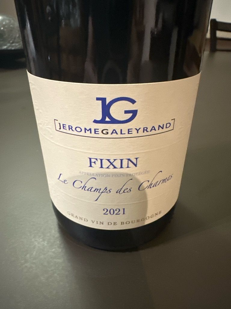 2022 Jérôme Galeyrand Fixin Champs des Charmes, France, Burgundy, Côte ...