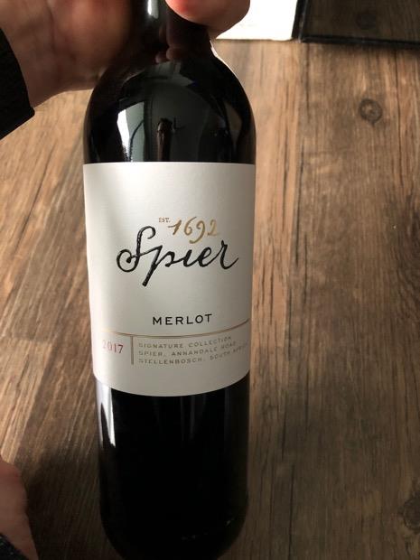 2017 Spier Merlot Signature Collection, South Africa, Western Cape ...