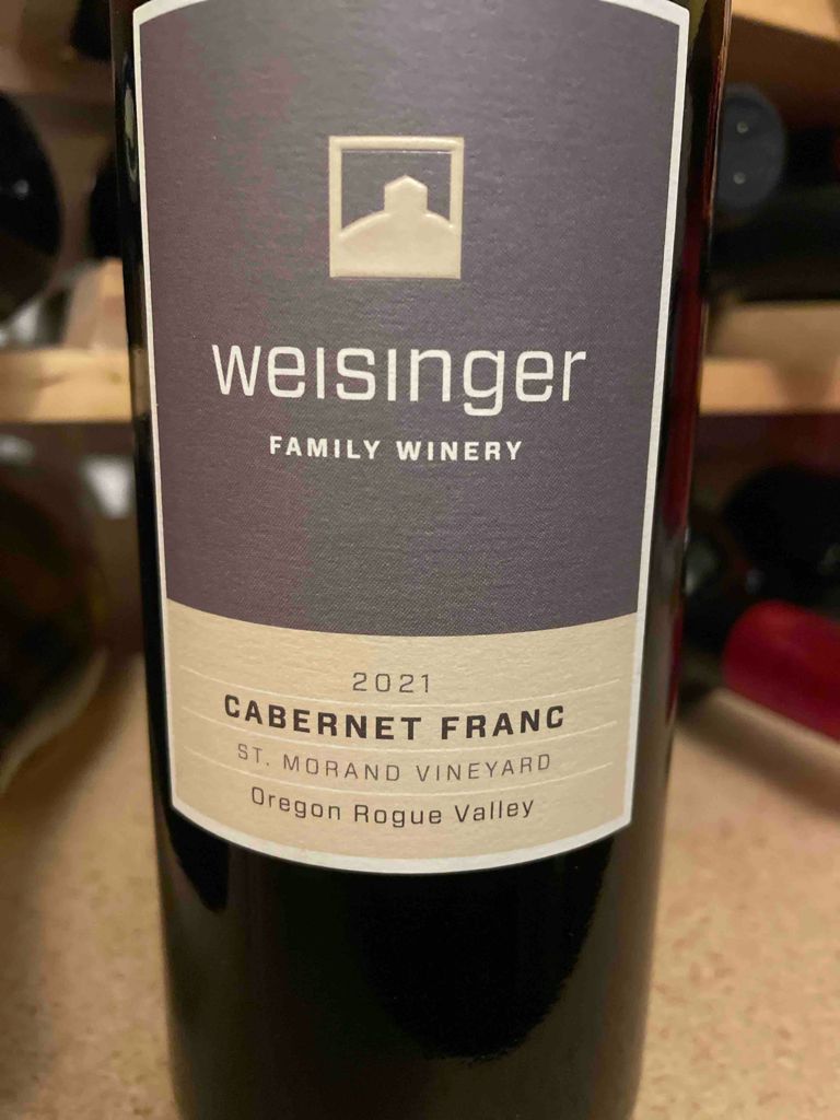 2021 Weisinger Family Winery Cabernet Franc St. Morand Vineyard, USA ...