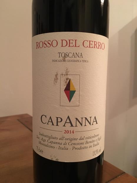 2014 Capanna Rosso del Cerro, Italy, Tuscany, Toscana IGT - CellarTracker