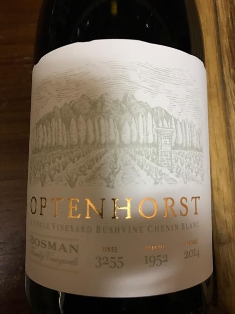 2015 Bosman Family Vineyards Chenin Blanc Optenhorst, South Africa ...