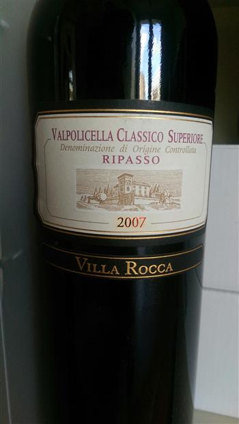 2007 Villa Rocca Ripasso della Valpolicella Classico Superiore, Italy ...