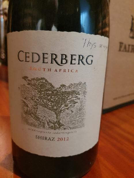 2012 Cederberg Shiraz, South Africa, Western Cape, Cederberg ...