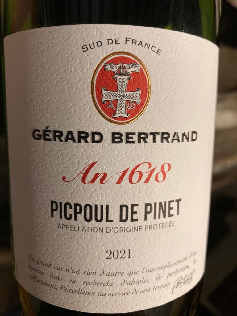 2021 Gérard Bertrand Picpoul de Pinet, France, Languedoc Roussillon ...