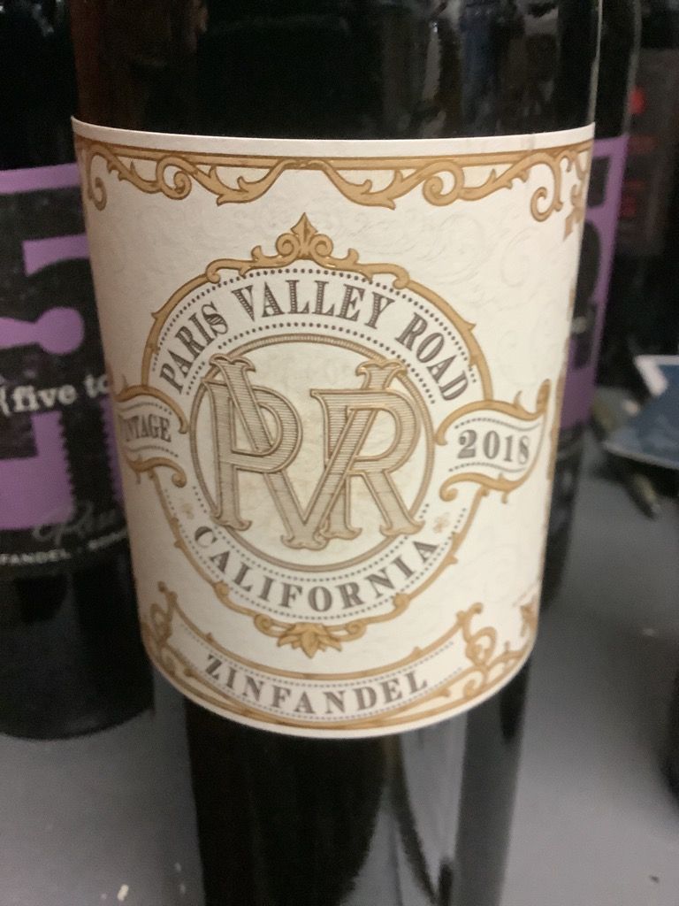 2018 Paris Valley Road Zinfandel, USA, California - CellarTracker