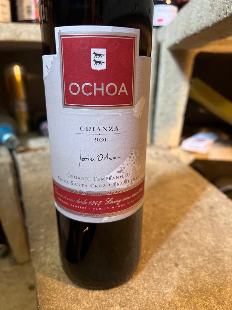 2020 Bodegas Ochoa Tempranillo Navarra Crianza Single Vineyard Finca ...