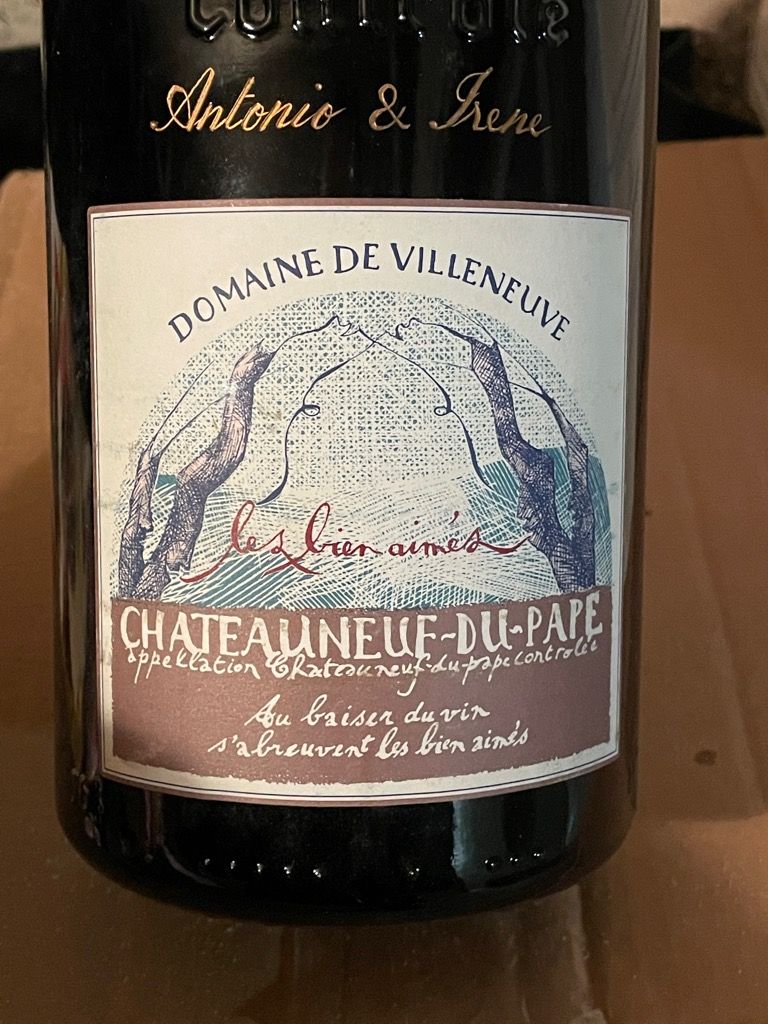 2015 Domaine de Villeneuve Châteauneuf-du-Pape Les Bien Aimés, France ...