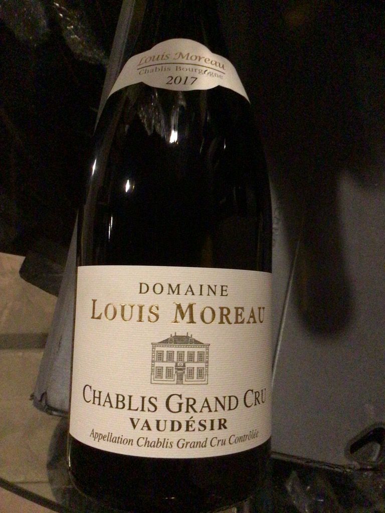 2017 Domaine Louis Moreau Chablis Grand Cru Vaudésir, France, Burgundy ...