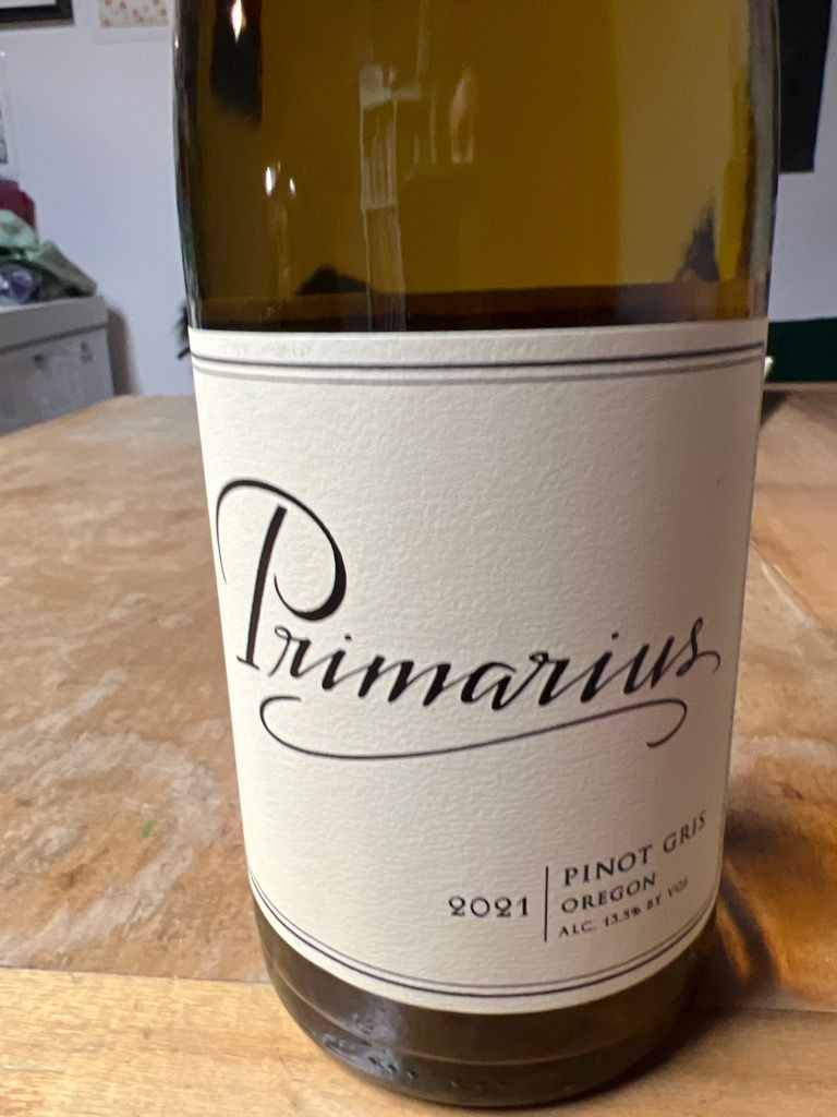 2022 Primarius Pinot Gris, USA, Oregon - CellarTracker