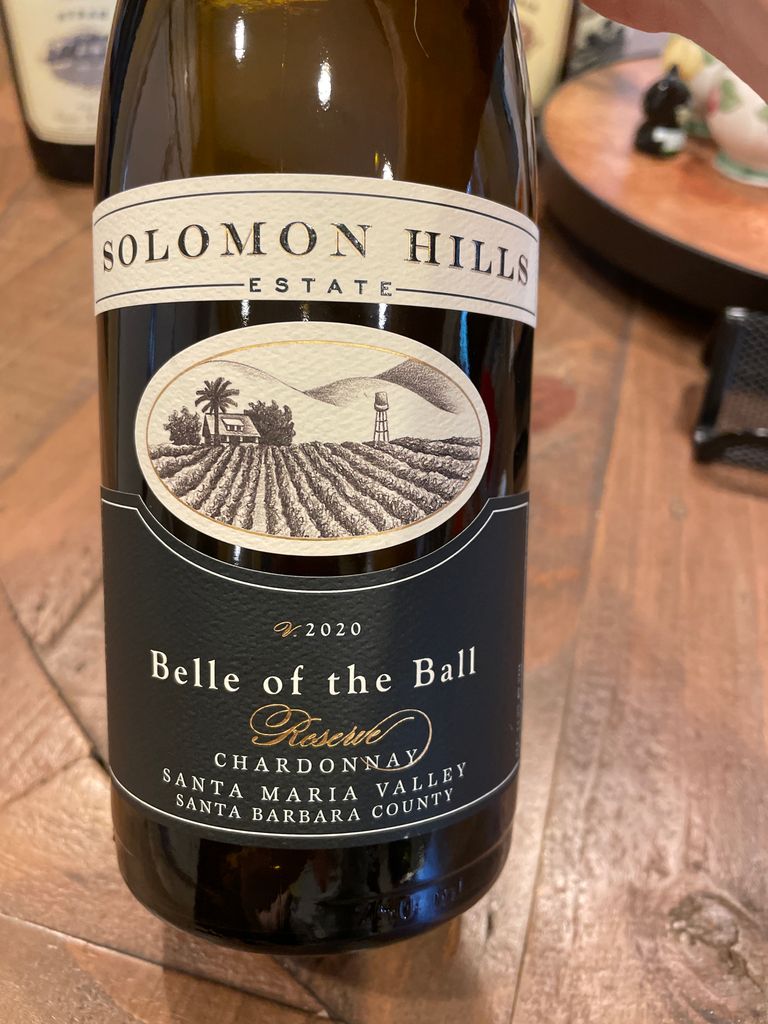 2020 Solomon Hills Estate Chardonnay Belle of the Ball Reserve, USA ...