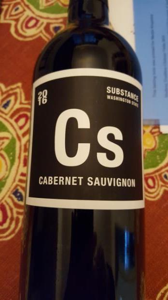 2016 Substance Cabernet Sauvignon, USA, Washington - CellarTracker