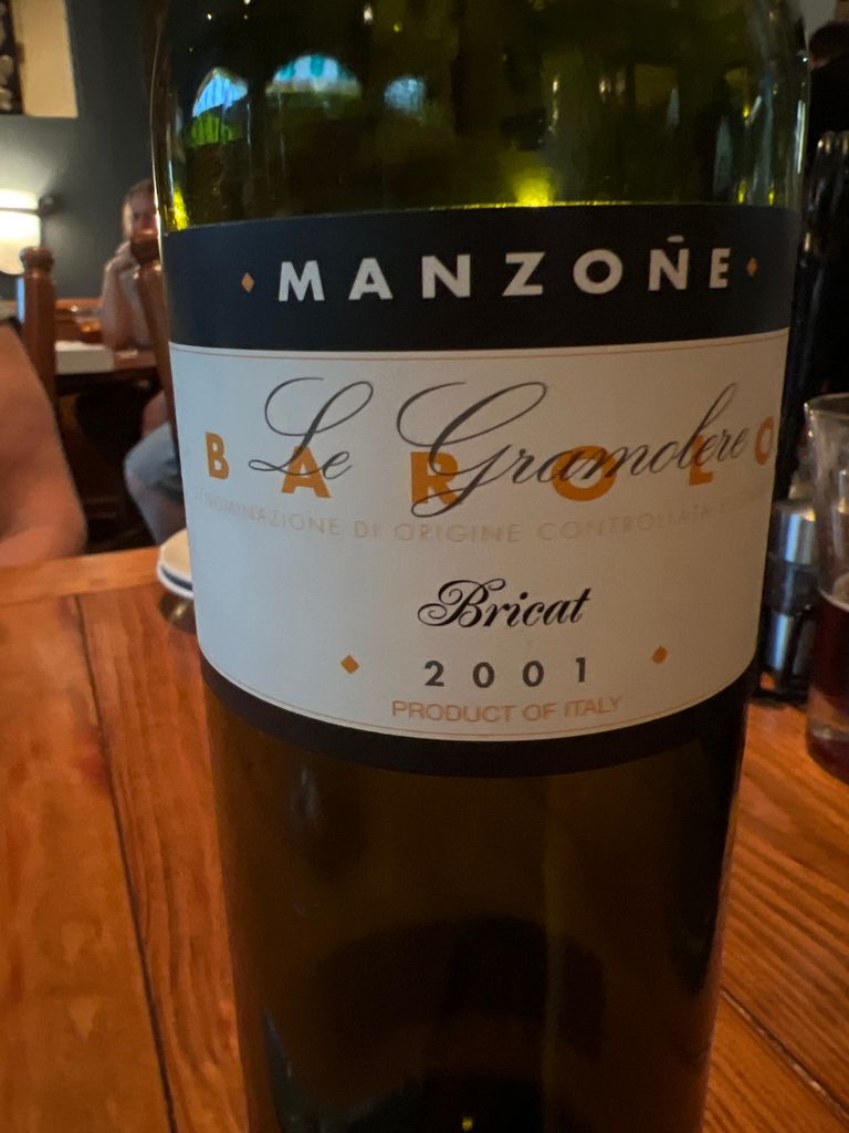 2001 Giovanni Manzone Barolo Bricat Le Gramolere, Italy, Piedmont ...