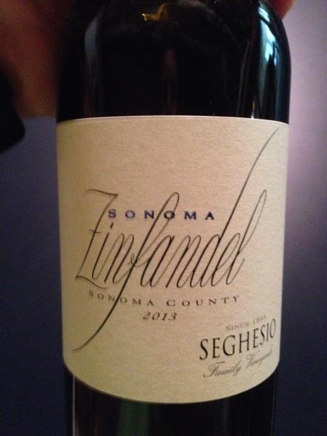 2013 Seghesio Family Vineyards Zinfandel Sonoma County, USA, California ...