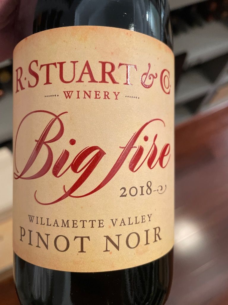 2018 R. Stuart & Co. Pinot Noir Big Fire, USA, Oregon - CellarTracker