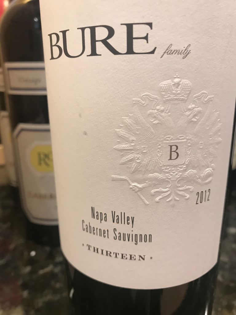2012 Bure Family Cabernet Sauvignon Thirteen, USA, California, Napa ...