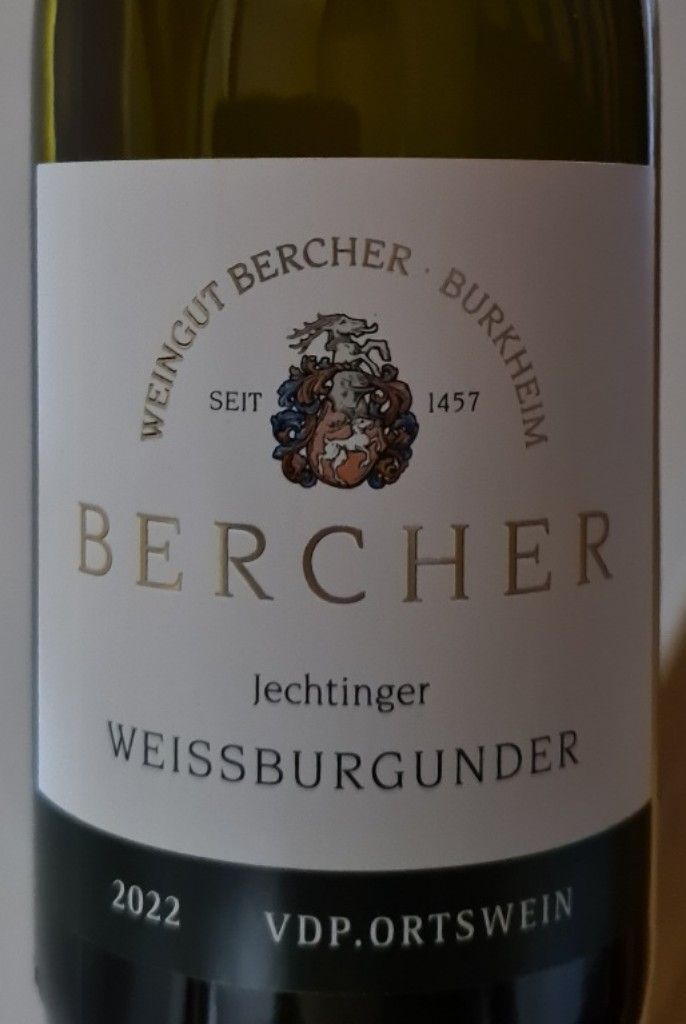 2021 Weingut Bercher Jechtinger Weissburgunder trocken, Germany, Baden ...