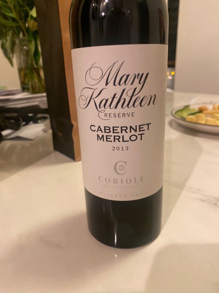 2013 Coriole Cabernet-Merlot Mary Kathleen Reserve, Australia, South ...