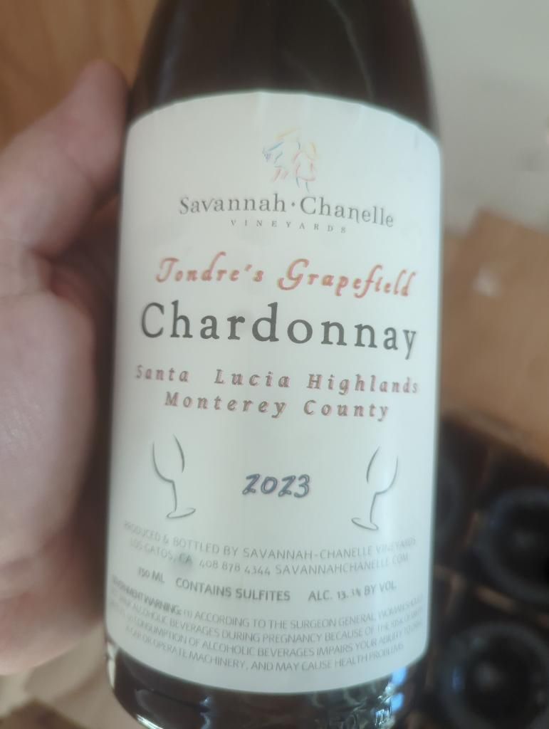 2023 Savannah-Chanelle Vineyards Chardonnay Tondré Grapefield, USA ...