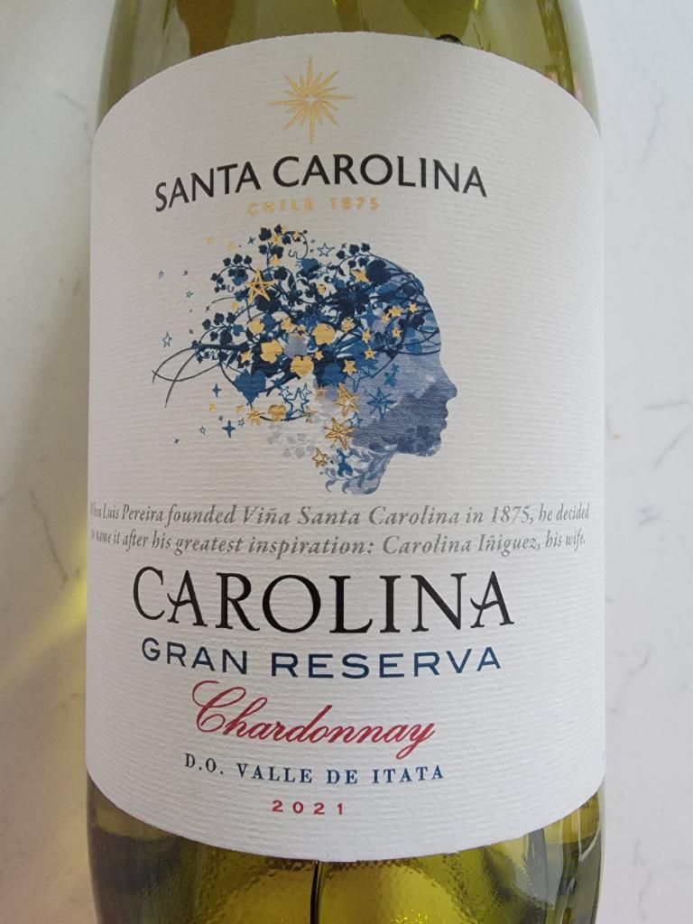 2021 Santa Carolina Chardonnay Gran Reserva, Chile, Itata Valley ...