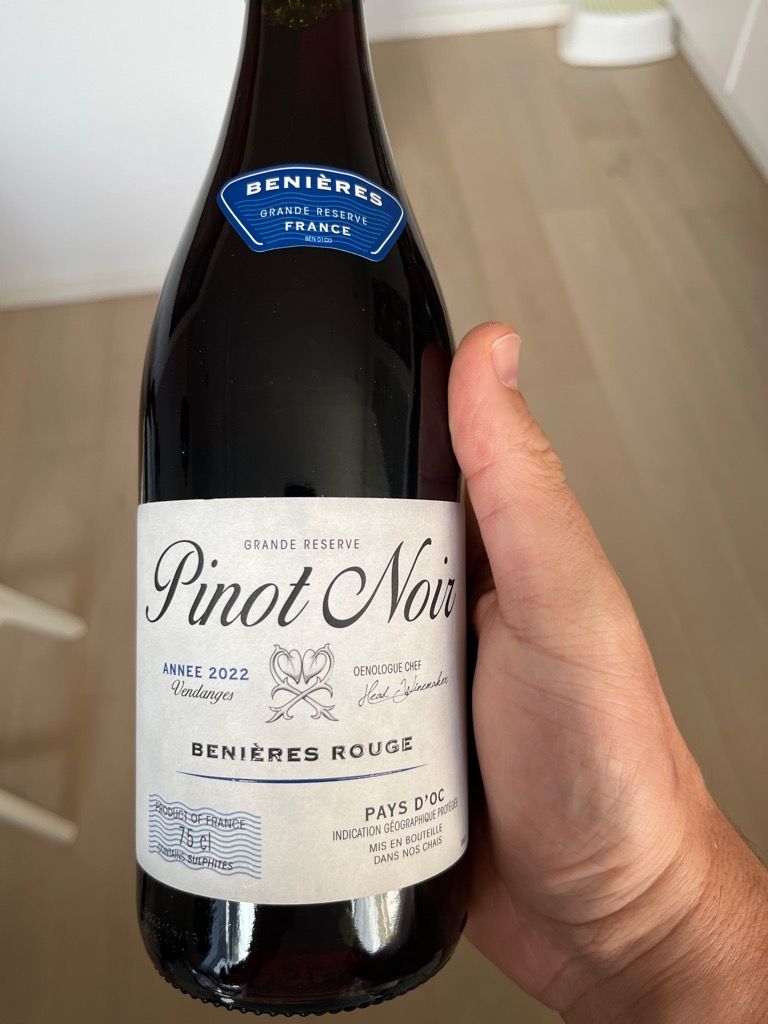 2023 Benières Rouge Pinot Noir Grande Reserve, France, Languedoc ...
