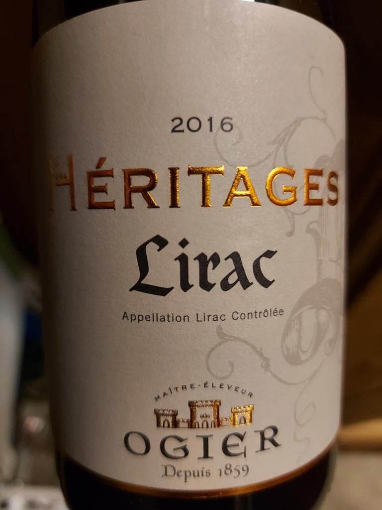 2016 Antoine Ogier Lirac Héritages, France, Rhône, Southern Rhône ...