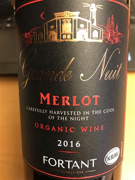 2016 Fortant Merlot Grande Nuit, France, Languedoc Roussillon, Vin de ...