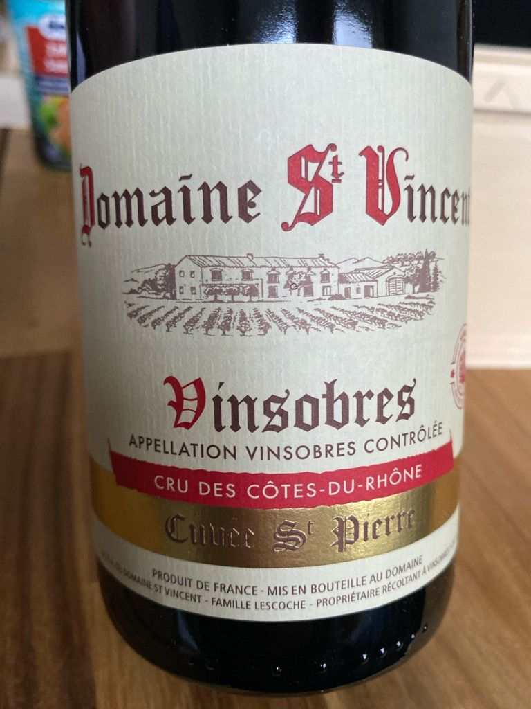 2021 St. Vincent Vinsobres Cuvée st pierre, France, Rhône, Southern ...
