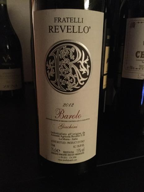 2012 Fratelli Revello Barolo Vigna Giachini, Italy, Piedmont, Langhe ...